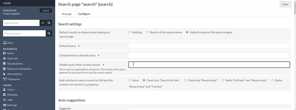 Advanced Search Module - Exclude extracted text - Modules - Omeka Forum