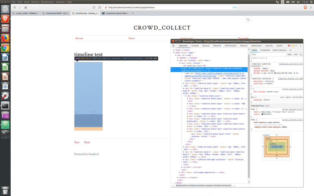 Theme Center_row & Mapping/timeline module - Themes - Omeka Forum