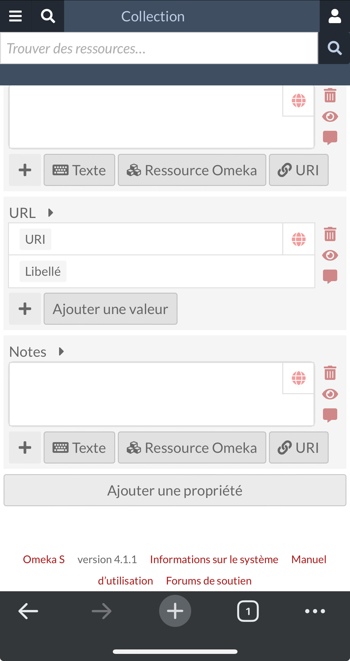 Mobile admin interface no save button - Omeka S - Omeka Forum